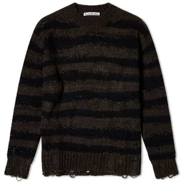 ニット+セーター Acne Studios Karita Mohair Stripe Jumper Acne Studios Karita Mohair Stripe Jumper In Warm Charcoal Grey